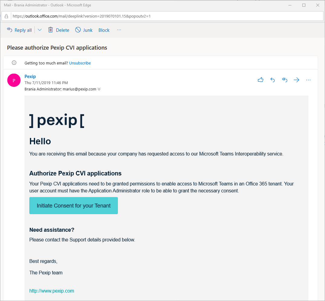 Guide for Microsoft Teams Interoperability using Pexip CVI Service | Pexip